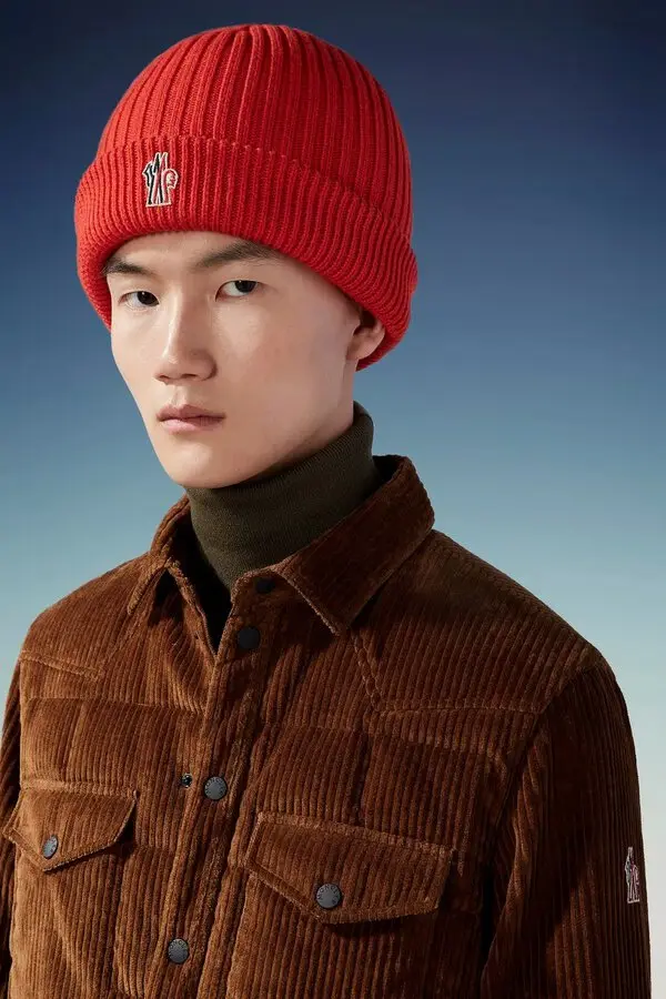 Moncler Down-filled Wool Beanie - Red
