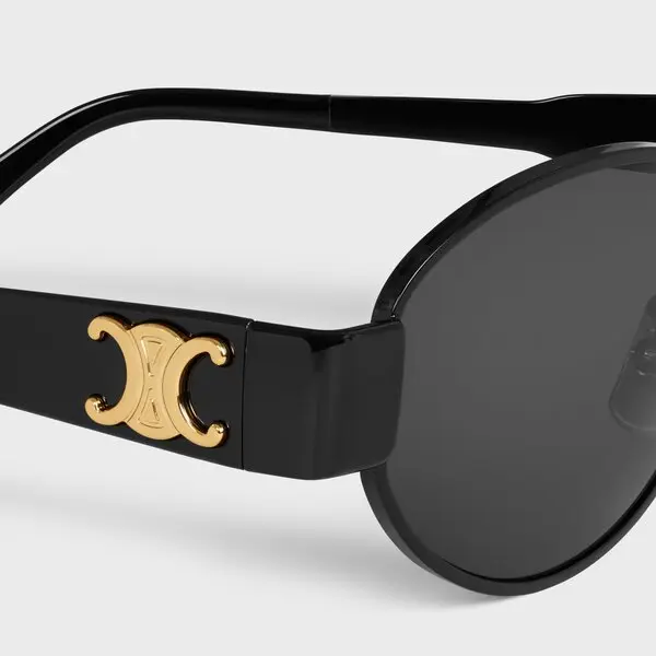 Celine Triomphe Metal 01 Sunglasses - Black/smoky