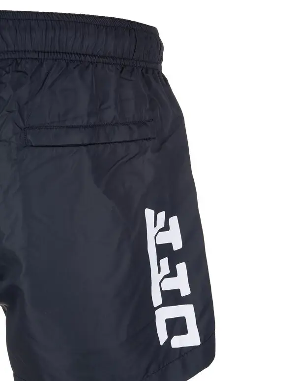 Off-White Logo Print Swim Shorts