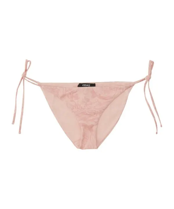 Versace Barocco Printed Bikini Bottoms - Nude