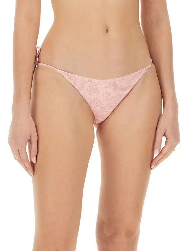 Versace Barocco Printed Bikini Bottoms - Nude