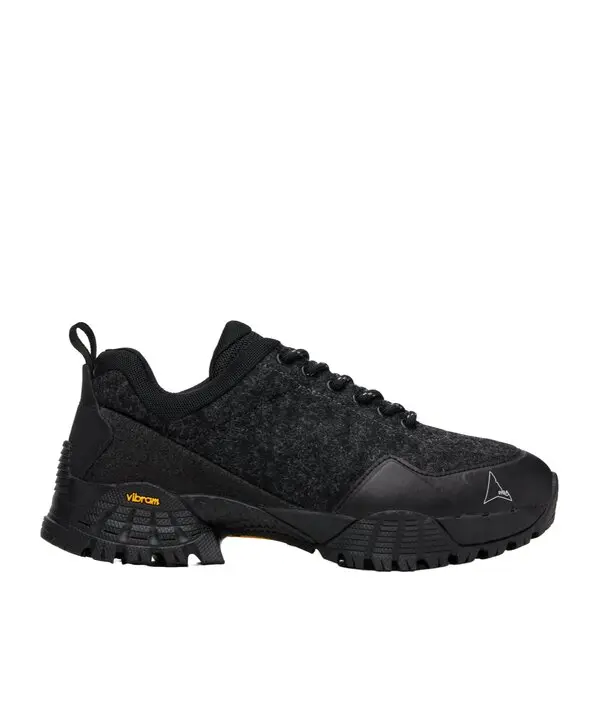 ROA Lace-up Low-top Sneakers With Vibram Megagrip Sole - Gray/black
