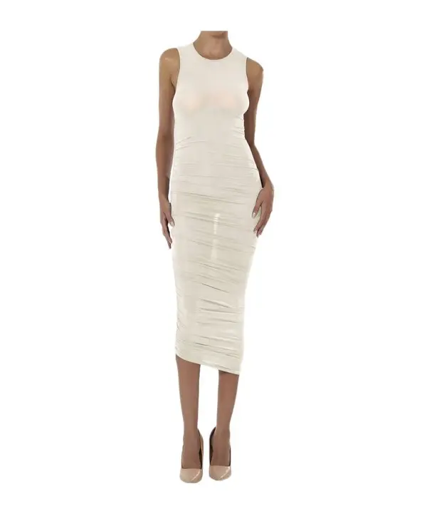 Wolford Sleeveless Asymmetrical Draped Midi Dress
