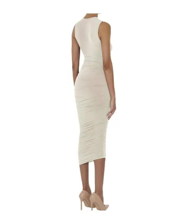 Wolford Sleeveless Asymmetrical Draped Midi Dress