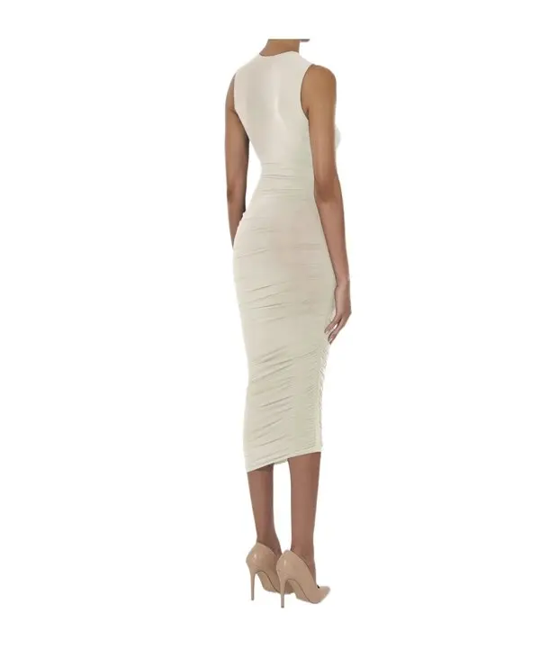 Wolford Sleeveless Asymmetrical Draped Midi Dress