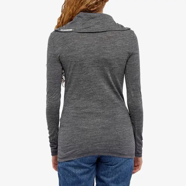 JIL SANDER Zip Detail High Neck Top