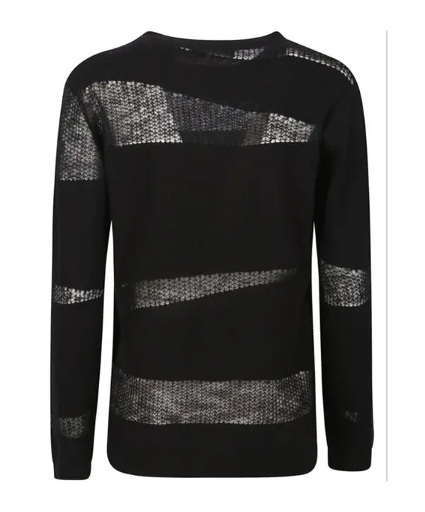 Fabiana Filippi Knit Net Stripe Jumper - Black