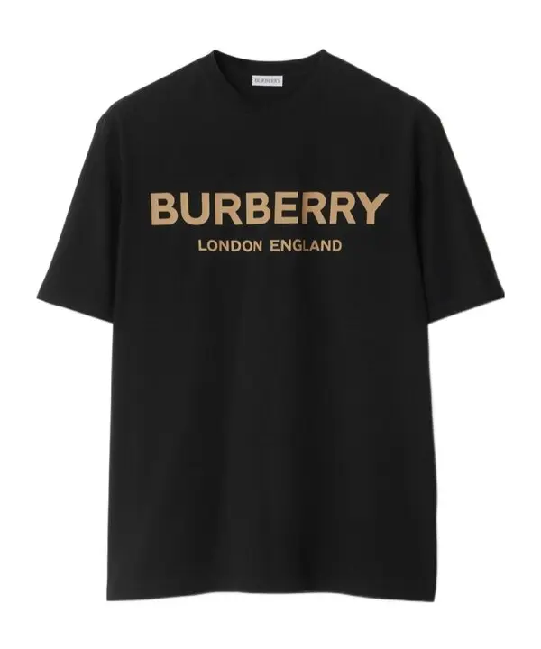 Burberry Logo Cotton T-shirt - Black