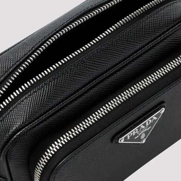 Prada Triangle Logo Crossbody Bag