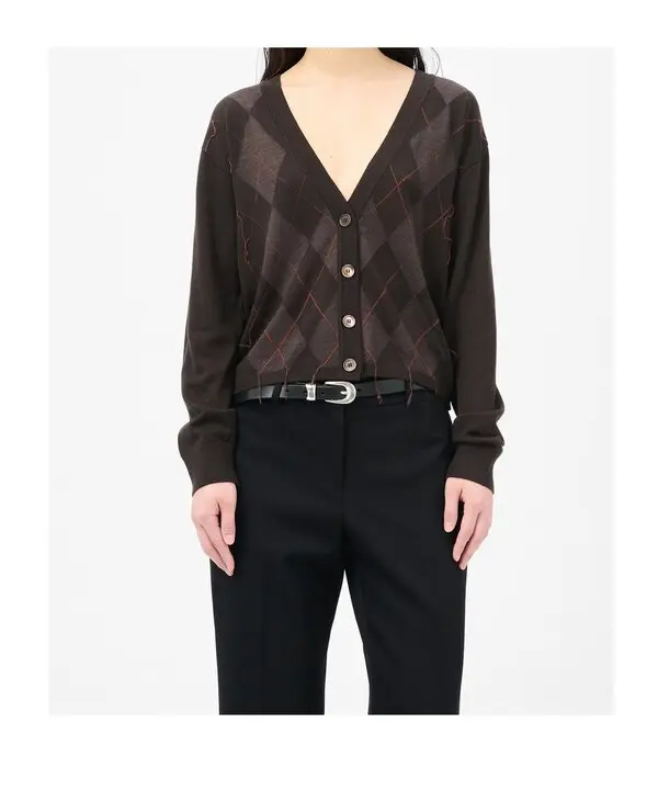 Our Legacy Ivy Argyle Cardigan - Black