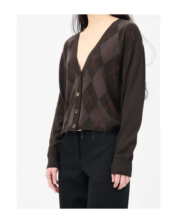 Our Legacy Ivy Argyle Cardigan - Black