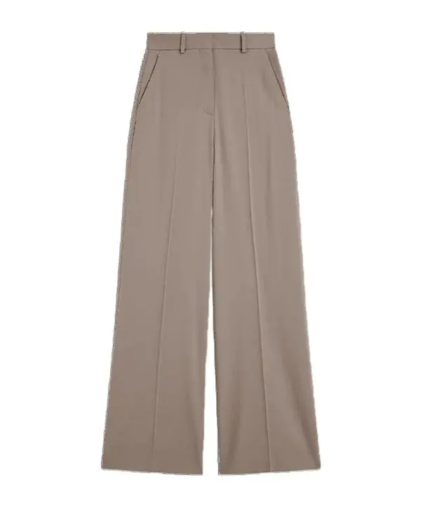 JOSEPH Alana Wool-blend Twill Wide-leg Pants - Nude