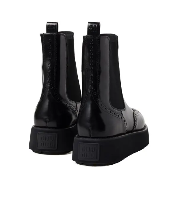 Miu Miu Round Toe Chelsea Boots