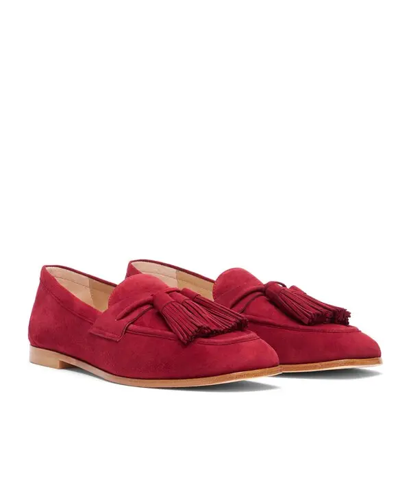 STUART WEITZMAN Lindi Tassel Loafers - Red