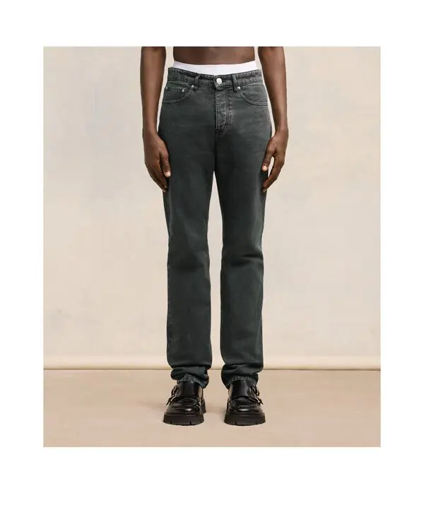 AMI Paris Logo Patch Jeans - Black