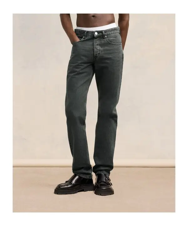 AMI Paris Logo Patch Jeans - Black