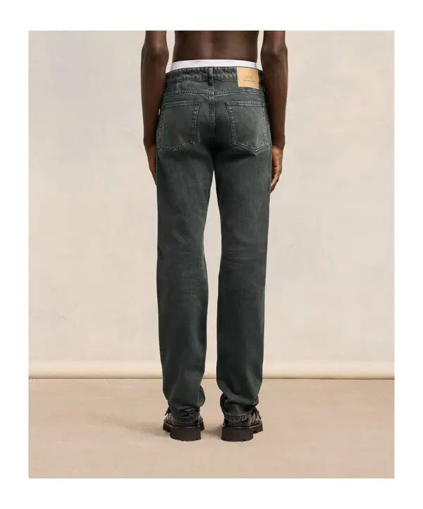 AMI Paris Logo Patch Jeans - Black