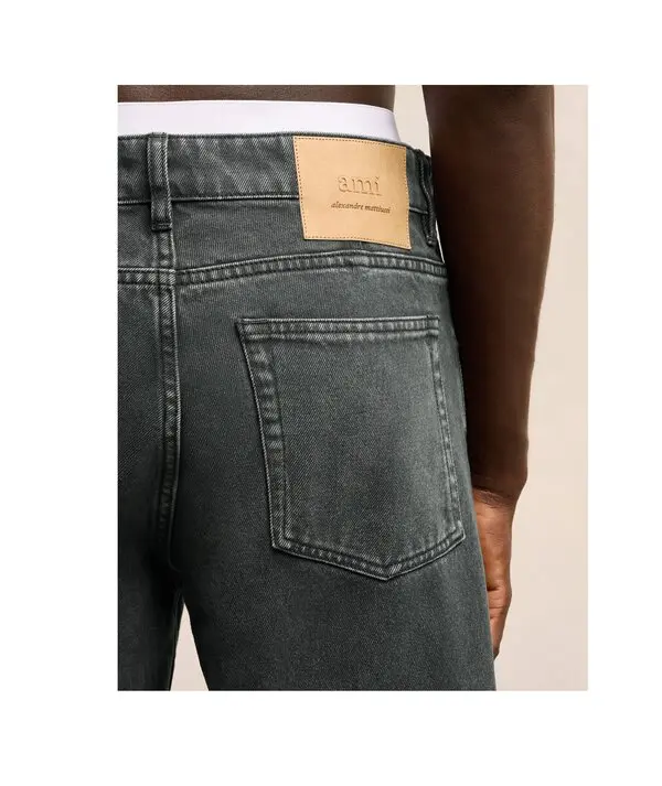 AMI Paris Logo Patch Jeans - Black