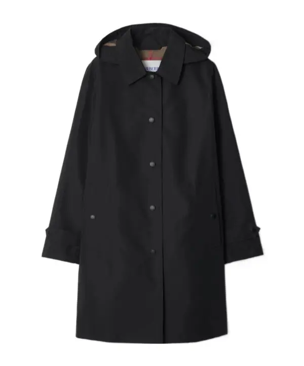 Burberry Long-sleeved Trench Coat - Black