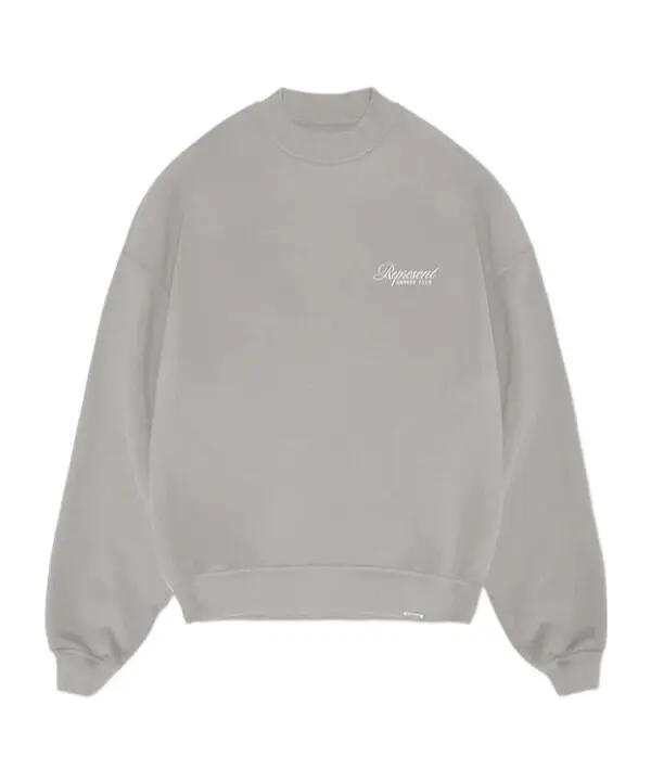 REPRESENT Logo Printed Crewneck Sweatshirt - Slate