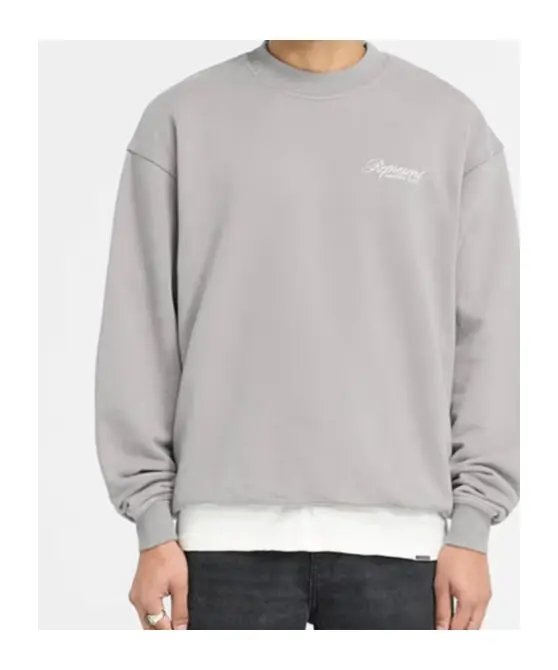 REPRESENT Logo Printed Crewneck Sweatshirt - Slate