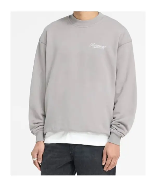 REPRESENT Logo Printed Crewneck Sweatshirt - Slate