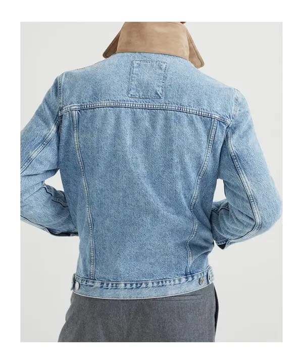 Brunello Cucinelli Denim Jacket With Contrasting Collar