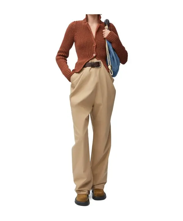 Loewe Technical Knit Jacket With Ribbed Collar