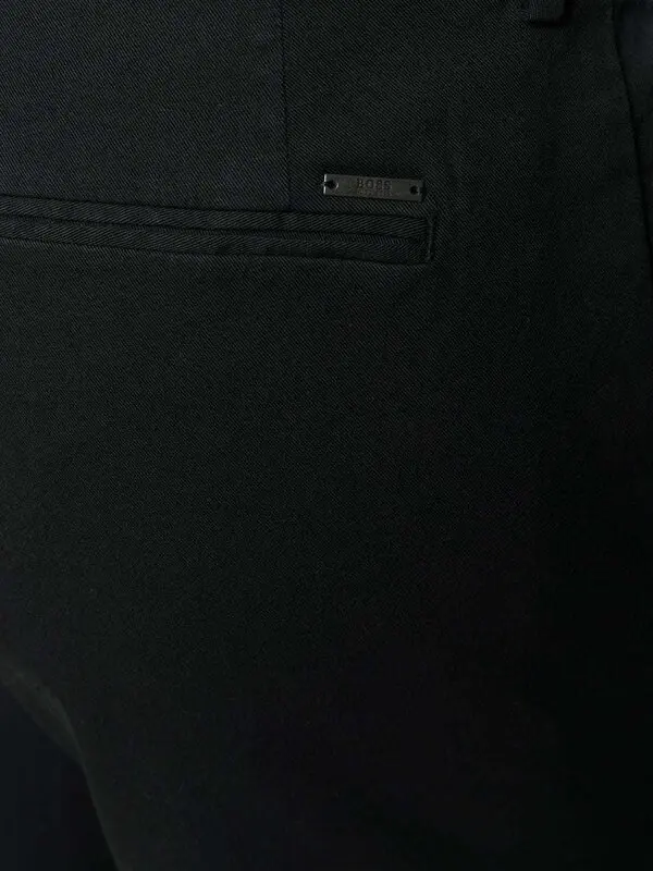 Hugo Boss Straight-leg Stretch-cotton Trousers