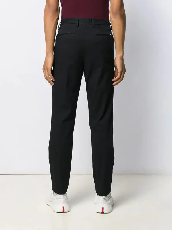 Hugo Boss Straight-leg Stretch-cotton Trousers