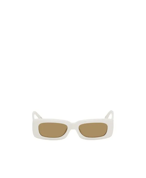 Attico X Linda Farrow Rectangle Frame Sunglasses - White