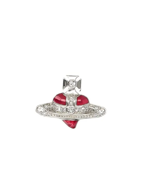 VIVIENNE WESTWOOD Diamante Embellished Heart Ring - Yellow