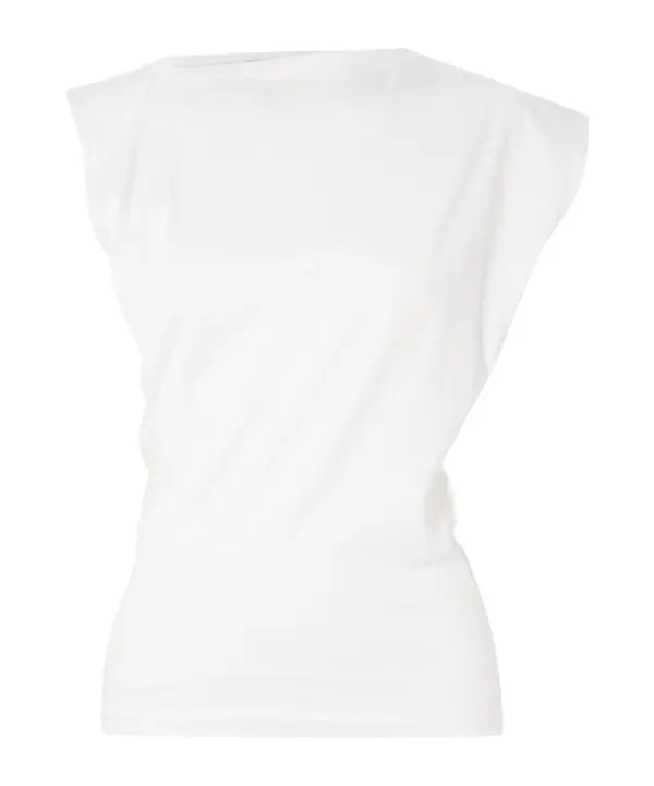 AGOLDE Beth Draped T-shirt - White