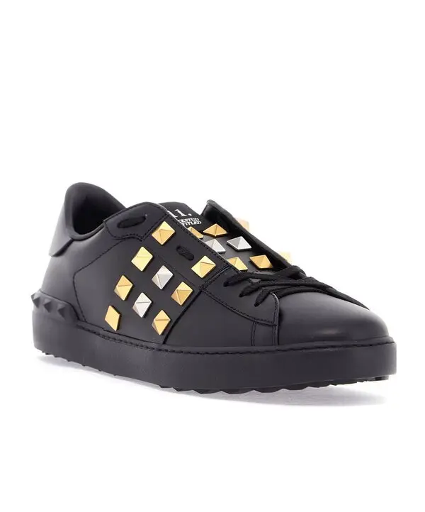 Valentino Garavani Rockstud Untitled Lace-up Sneakers - Black