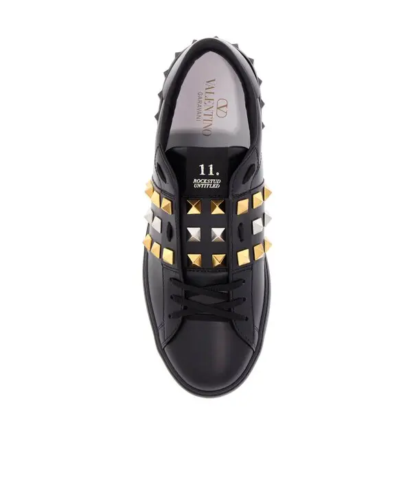 Valentino Garavani Rockstud Untitled Lace-up Sneakers - Black