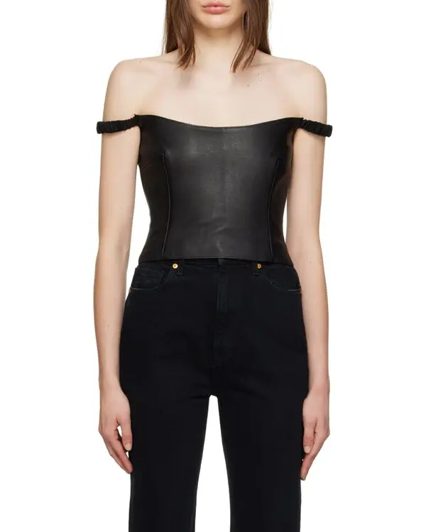 Khaite Leather Short Vest