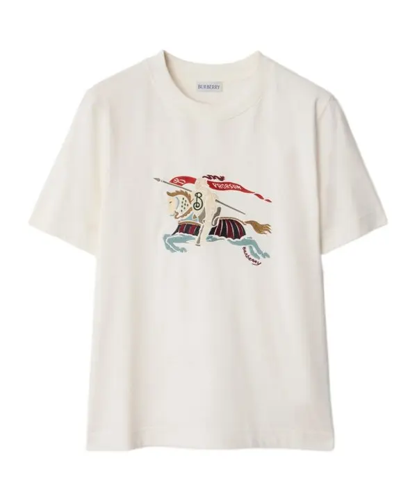 Burberry Embroidered Knight Cotton T-shirt