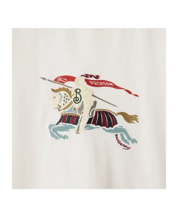 Burberry Embroidered Knight Cotton T-shirt