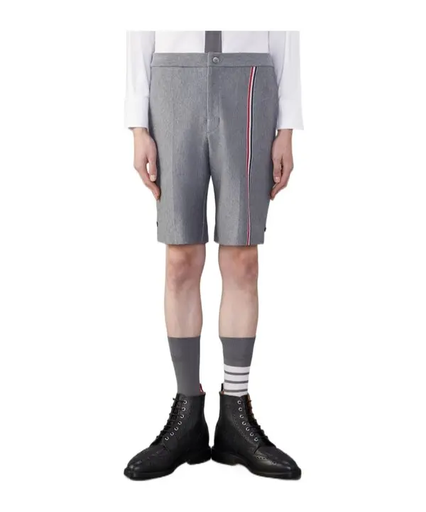 Thom Browne Cotton Shorts With Signature Striping