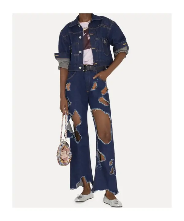 VIVIENNE WESTWOOD Cropped Marlene Jacket - Indigo