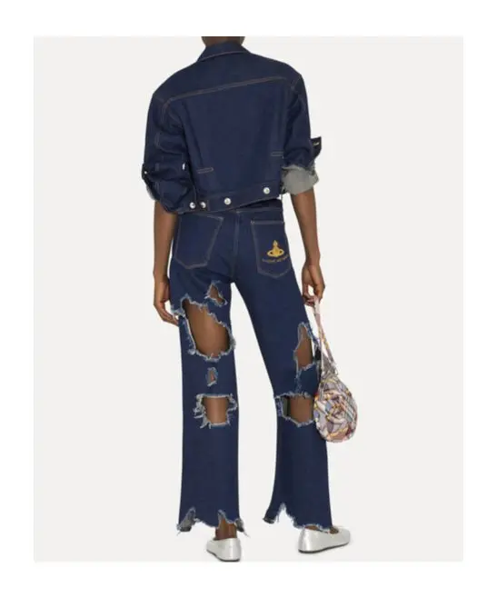 VIVIENNE WESTWOOD Cropped Marlene Jacket - Indigo