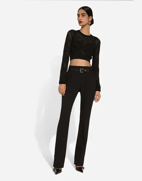 Dolce & Gabbana Dg Jacquard Cropped Top
