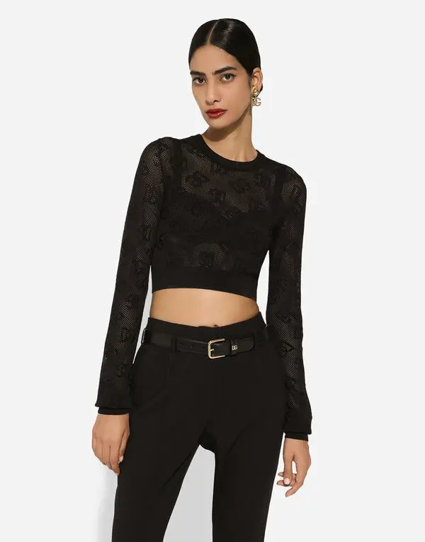 Dolce & Gabbana Dg Jacquard Cropped Top