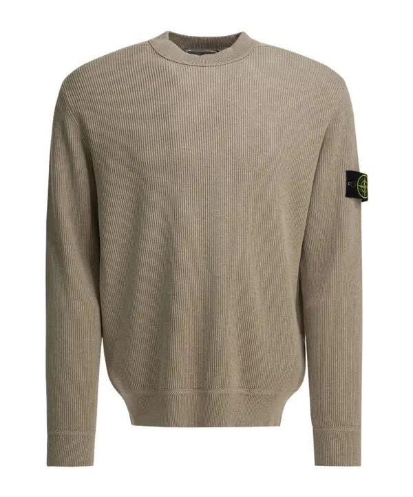 Stone Island Logo Patch Crewneck Sweatshirt - Green