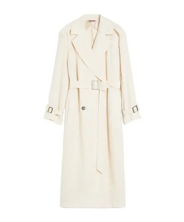 Max Mara Vieste Double-breasted Belted Coat - Beige