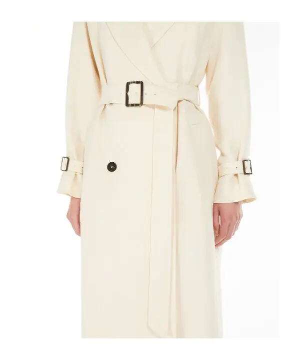 Max Mara Vieste Double-breasted Belted Coat - Beige