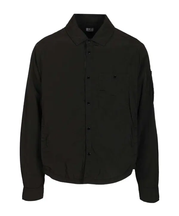 C.P. COMPANY Chrome R Padded Overshirt Jacket - Black