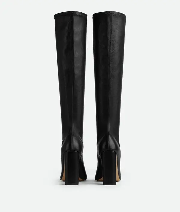 Bottega Veneta Pointed Toe Knee-high Boots With Thick Heel
