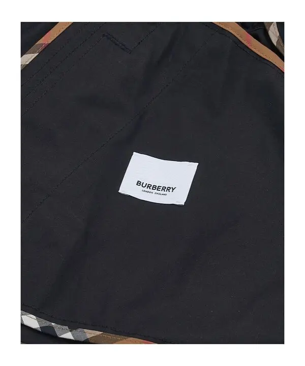 Burberry Cotton Hooded Jacket With Check Lining
