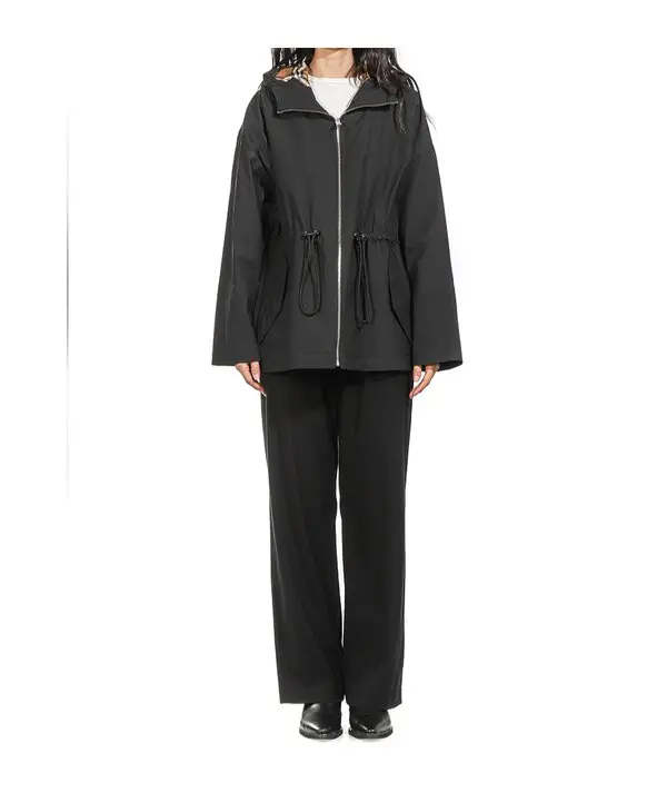 Burberry Cotton Hooded Jacket With Check Lining